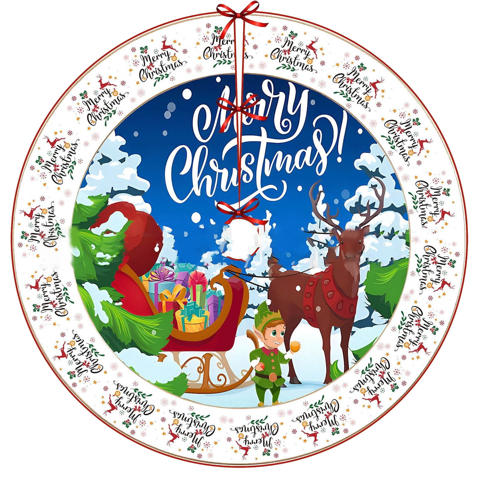 Lksixu Christmas Tree Skirt for Christmas Decorations Skirt Rustic Xmas ...