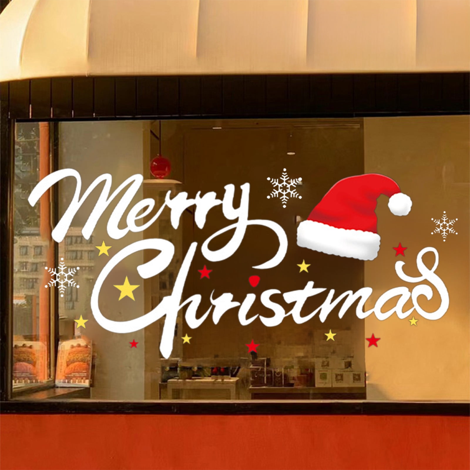 Lksixu Christmas Window Clings, Christmas Decorations Merry Christmas ...