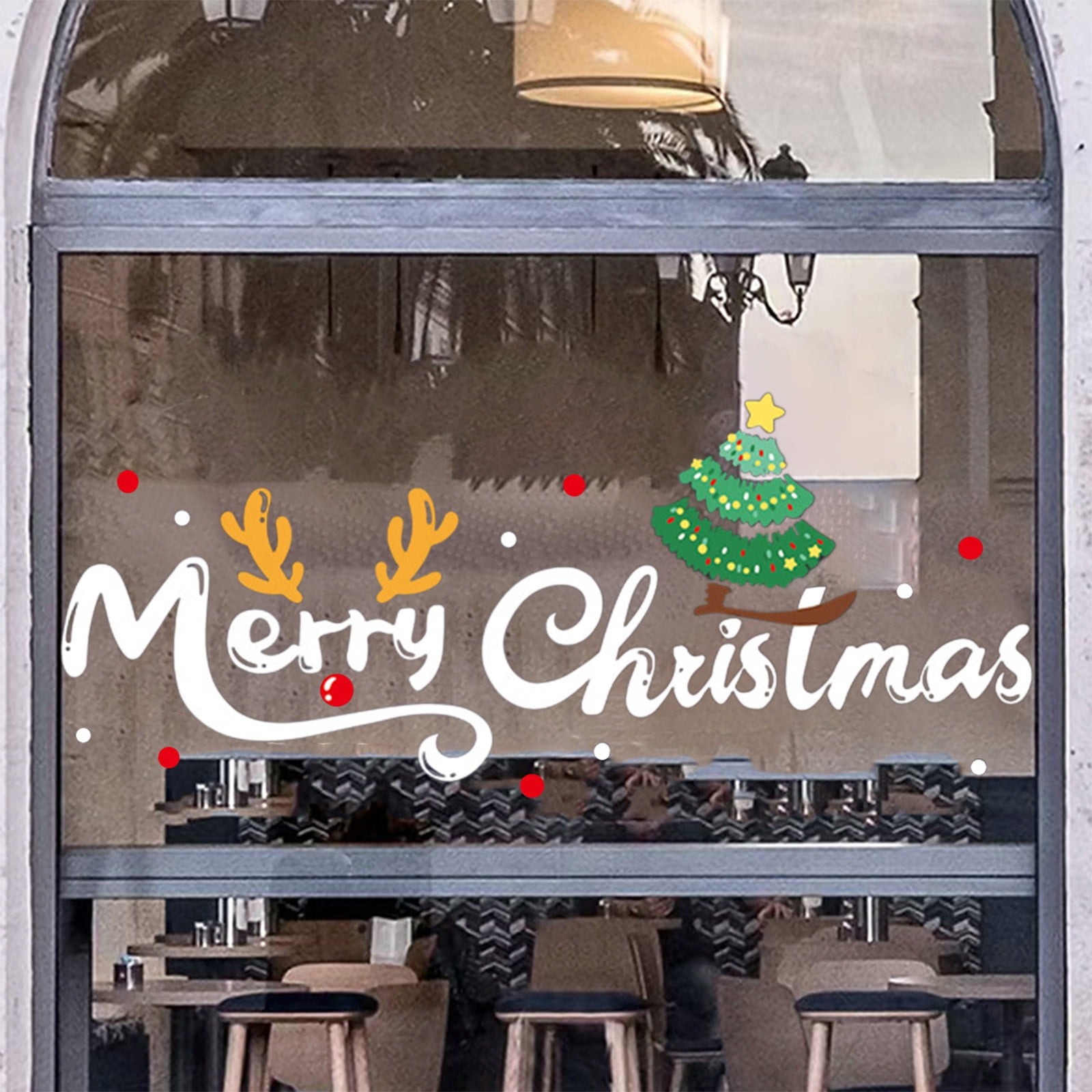 Lksixu Christmas Window Clings, Christmas Decorations Merry Christmas ...