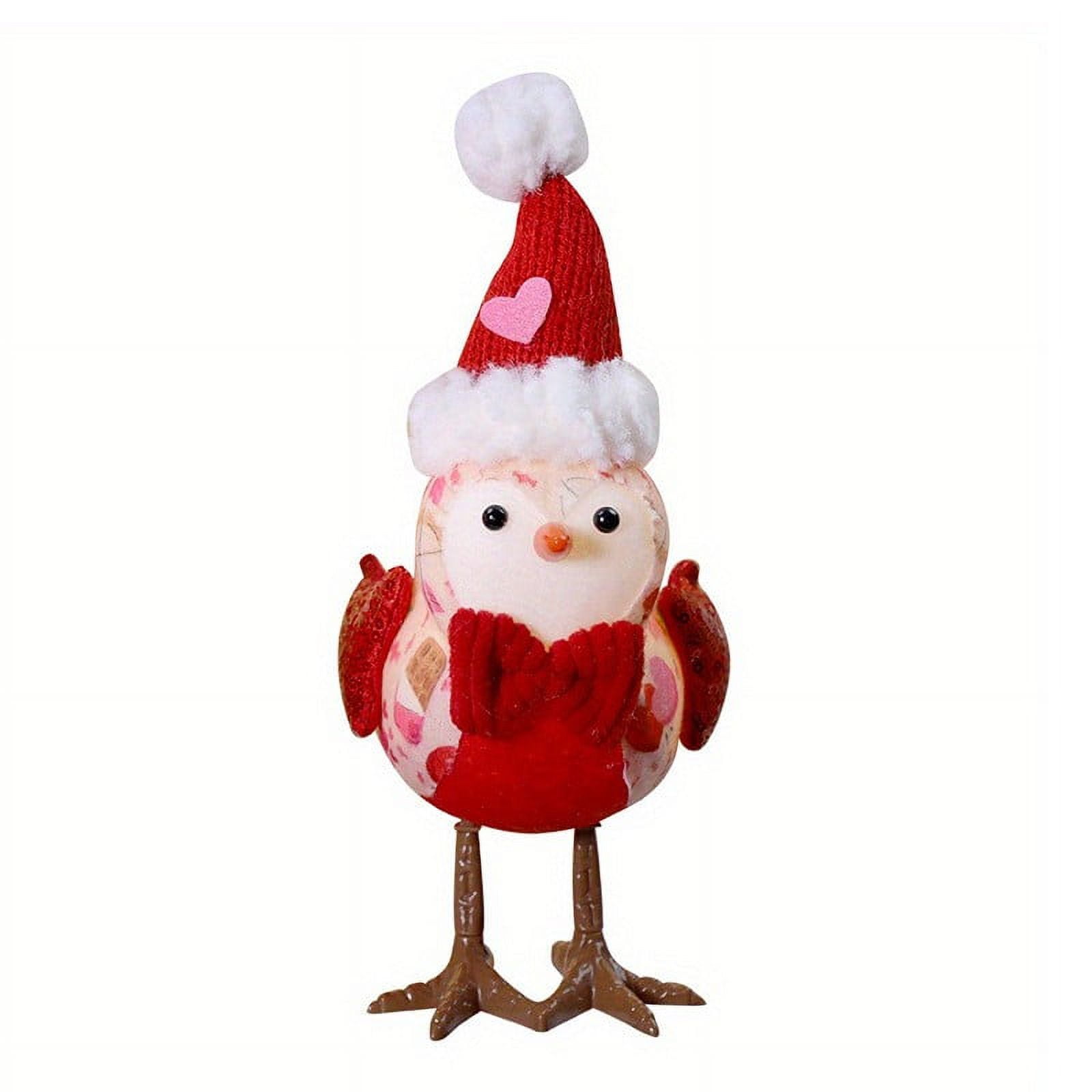 Lksixu Desktop Glowing Birds Ornaments, Cute Plush Love Heart Birds ...