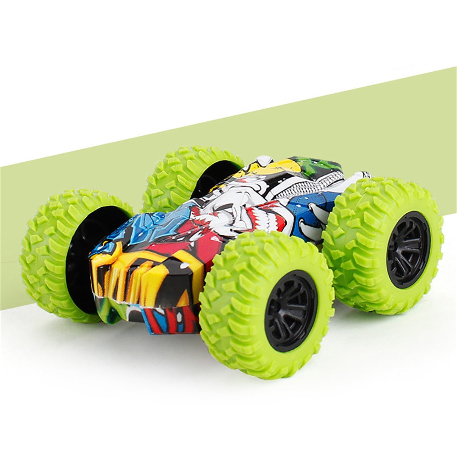 Lksixu Double-sided Pull Back Cars, Toddler Toys Four-Wheel 360 ...
