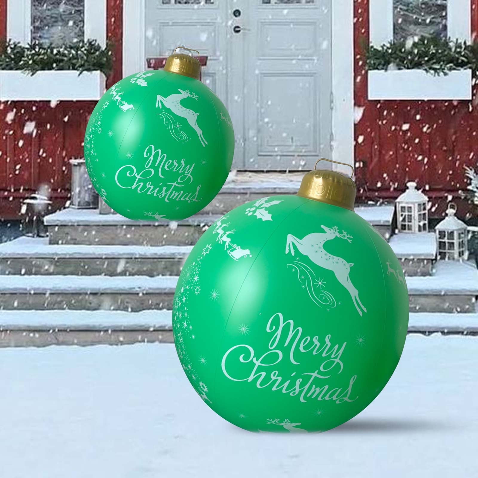 Lksixu Giant Inflatable Christmas Ball Ornaments, Outdoor Christmas ...