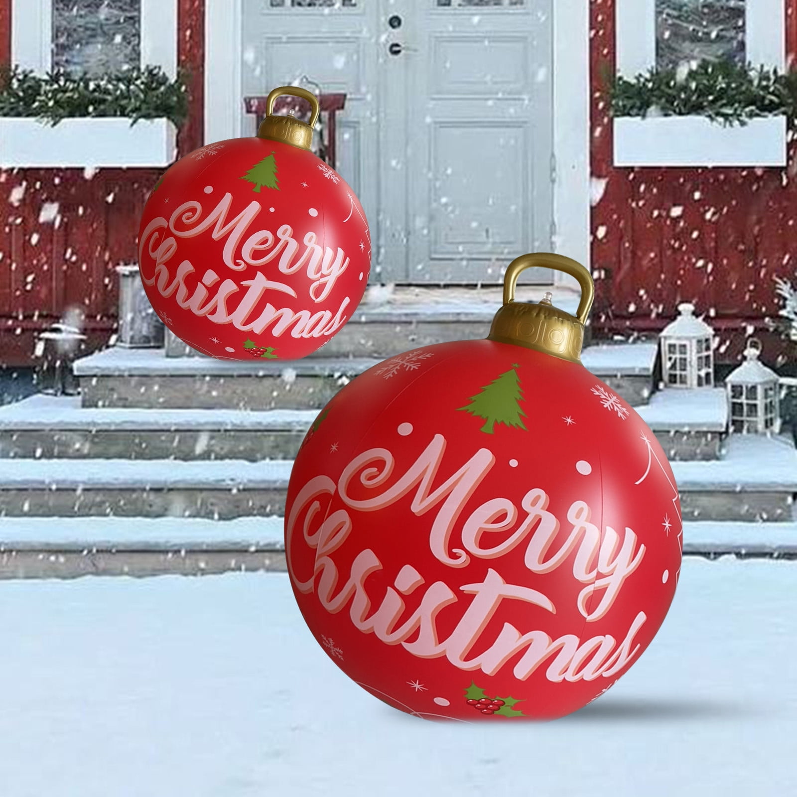 Lksixu Giant Inflatable Christmas Ball Ornaments, Outdoor Christmas ...