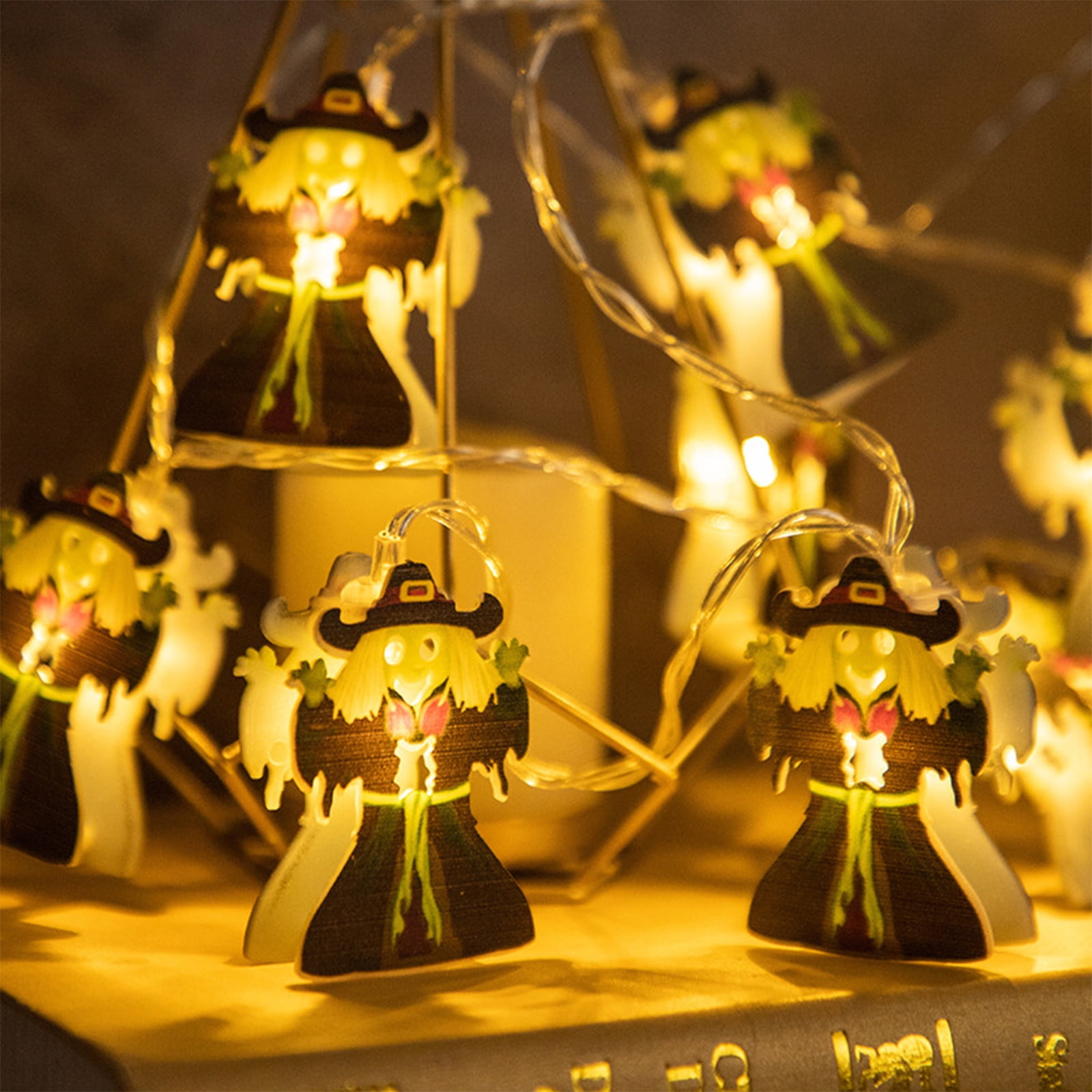 Lksixu Halloween Decorations LED Halloween Witch String Festival Party ...