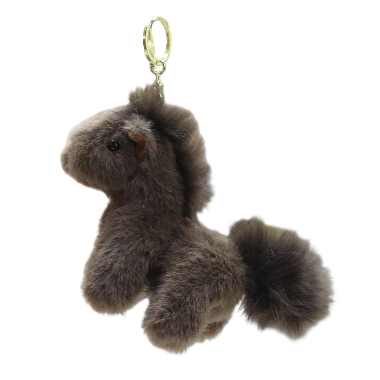 Lksixu Horse Stuffed Animal Keychains, 5.5 inch Fluffy Horse Key Ring ...