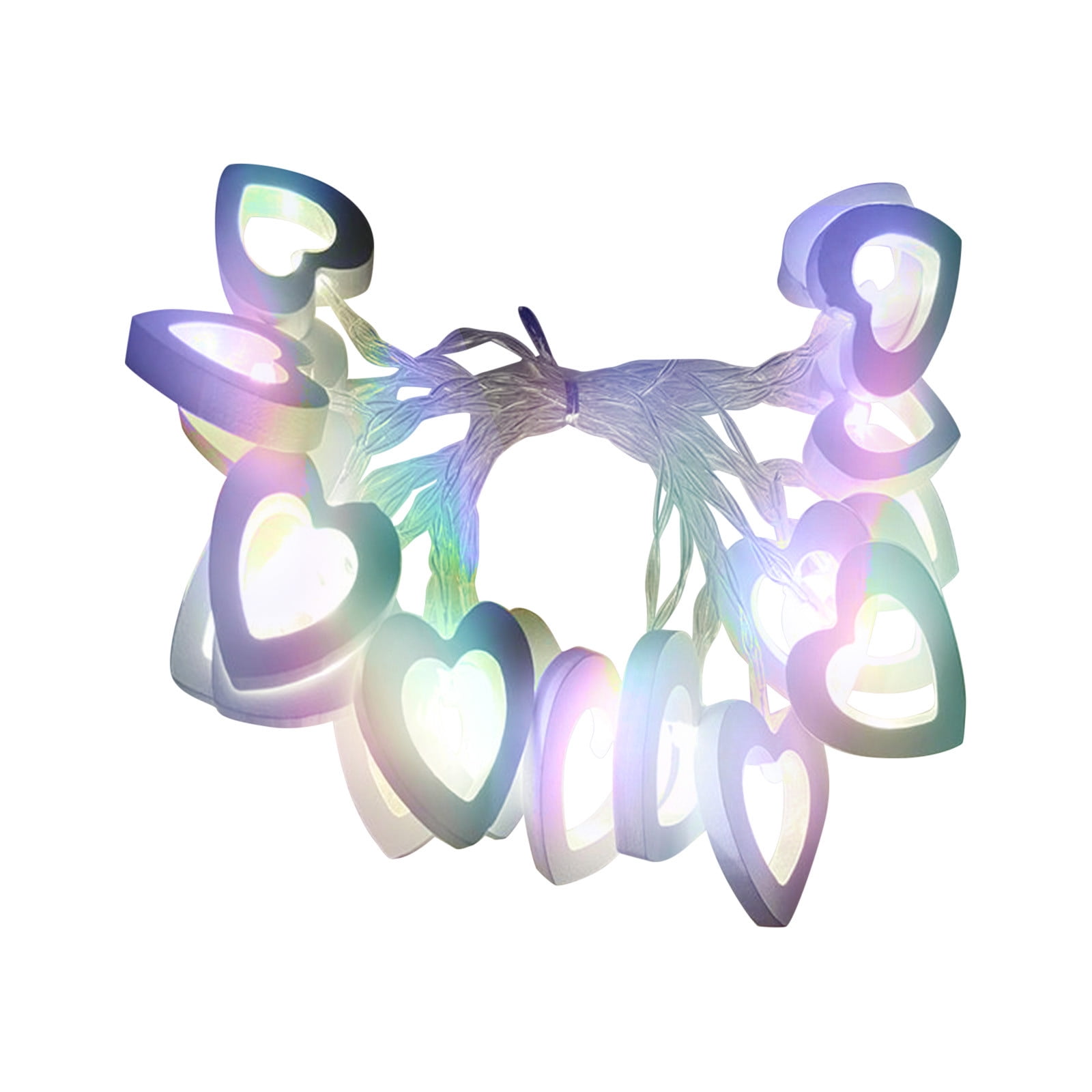 Lksixu LED Wooden Heart Lights String Lights Valentine's Day Proposal ...