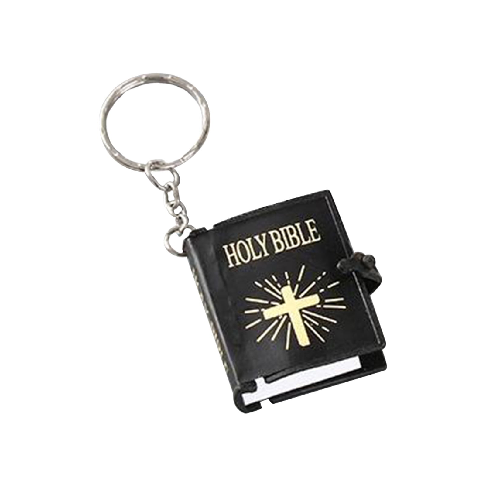 Lksixu Miniature Holy Bible Keychain, 1.5 inch Small Scripture Real ...