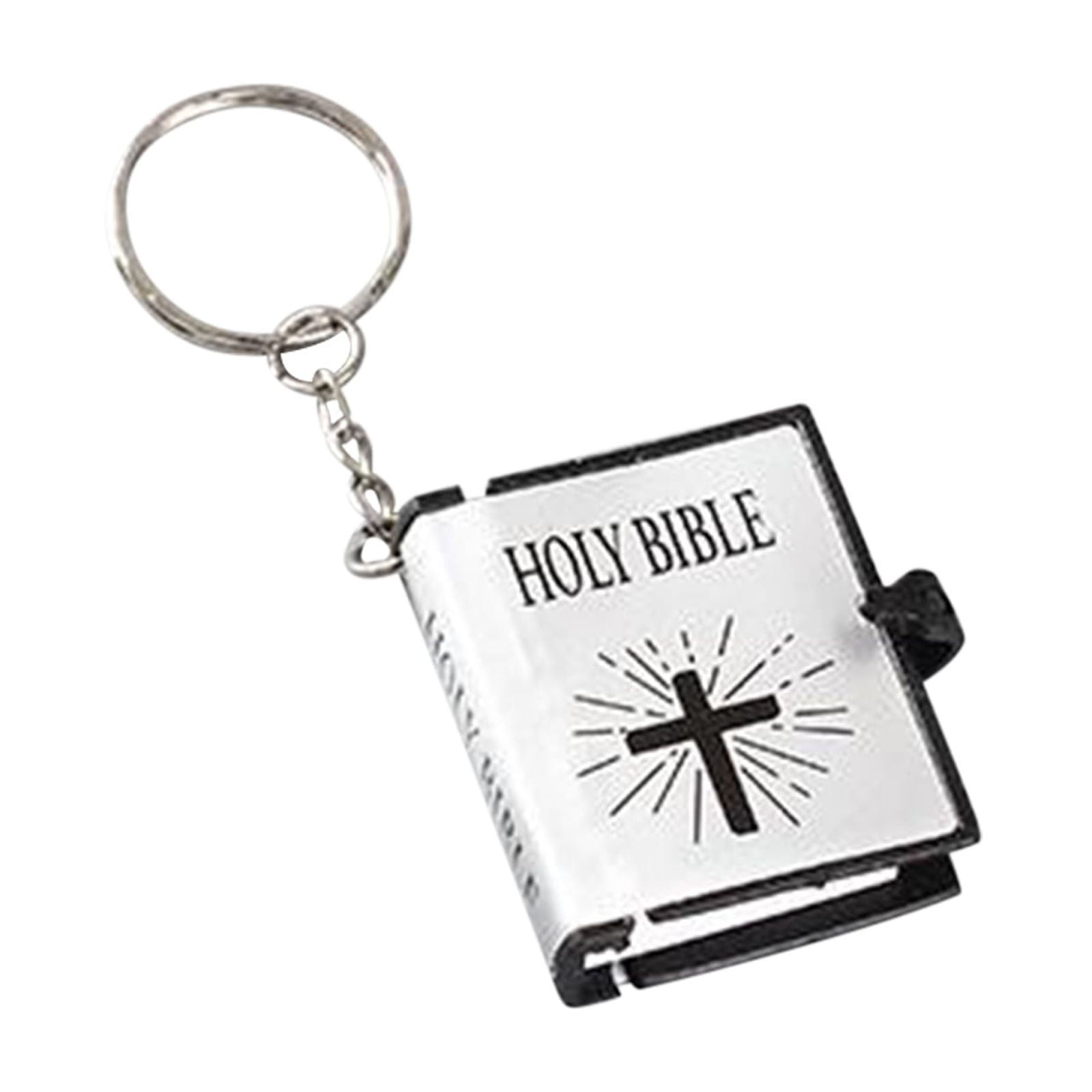 Lksixu Miniature Holy Bible Keychain, 1.5 inch Small Scripture Real ...