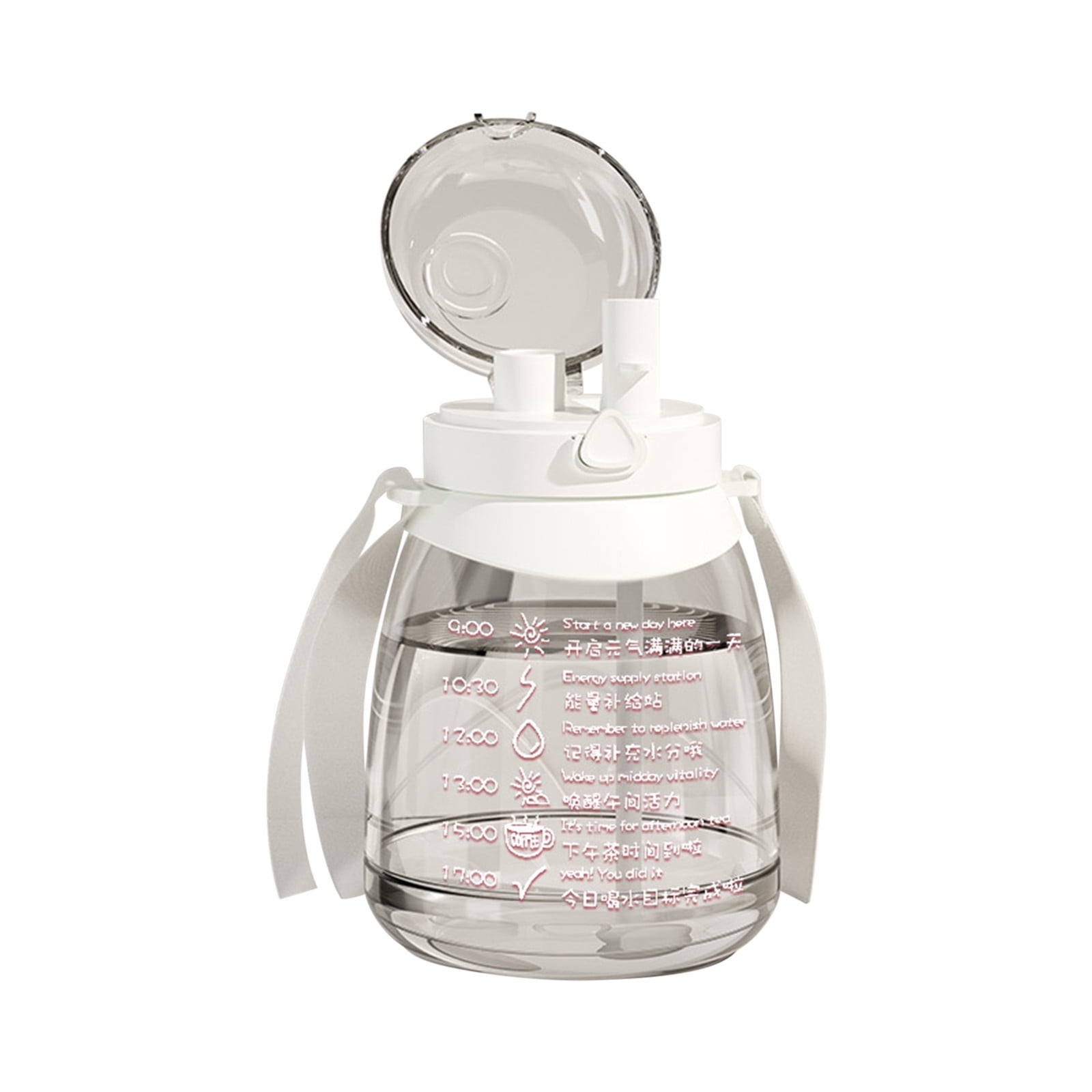 Lksixu Motivational Water Bottles with Time Markers, 44oz Large Capacity Sports Water Bottle ...