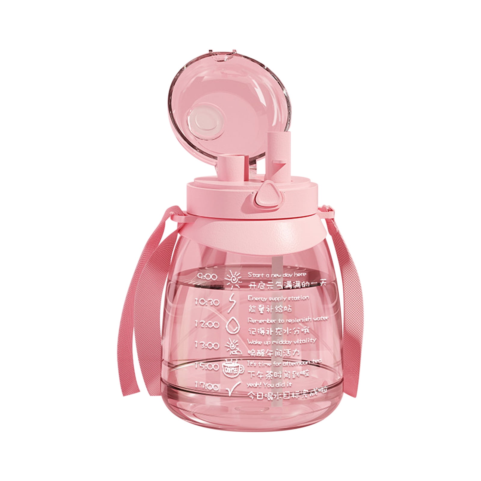 Lksixu Motivational Water Bottles with Time Markers, 44oz Large Capacity Sports Water Bottle ...