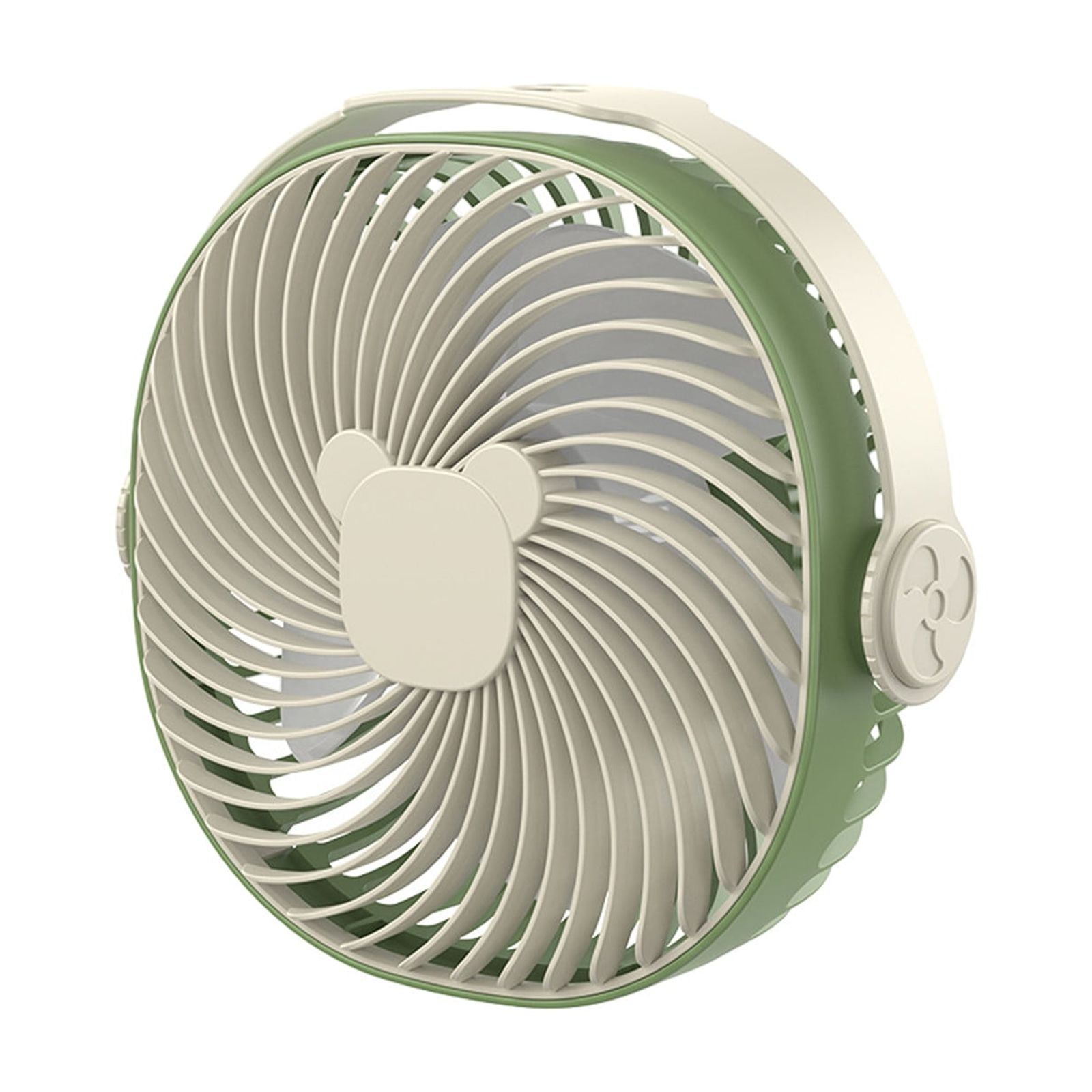 Lksixu Portable Small Fan, Cute Design Personal Desk Fan with LED Night ...