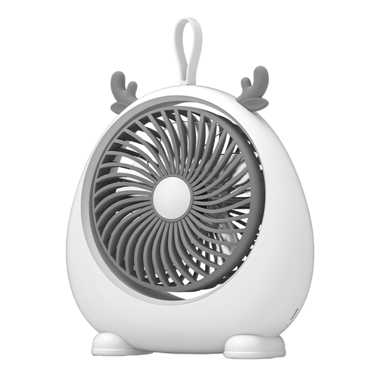 Lksixu Small Desk Fan, Cute Horn Design Personal Table Fan with ...
