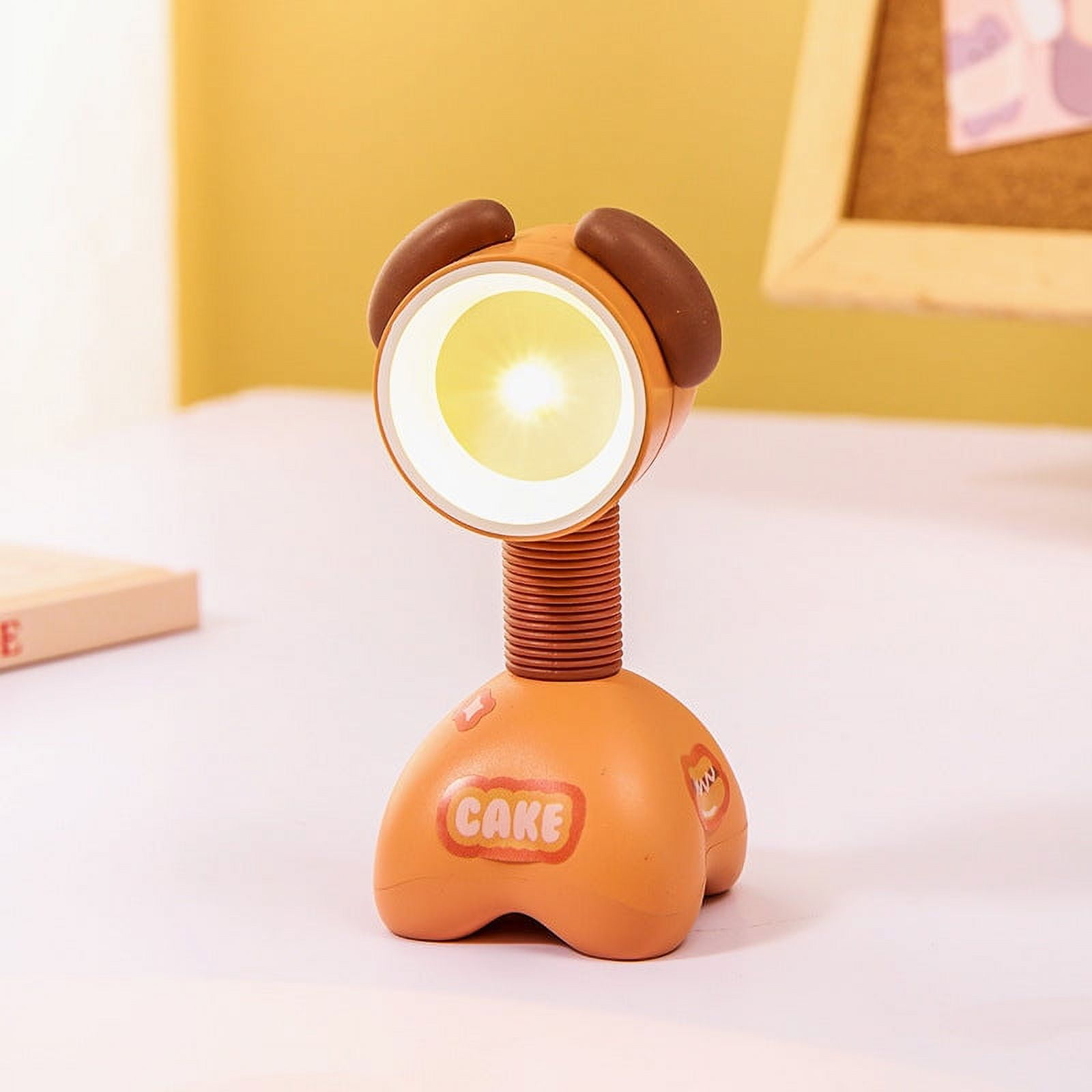 Lksixu Small LED Desk Lamp, Cute Dog Design Night Light with Extendable ...