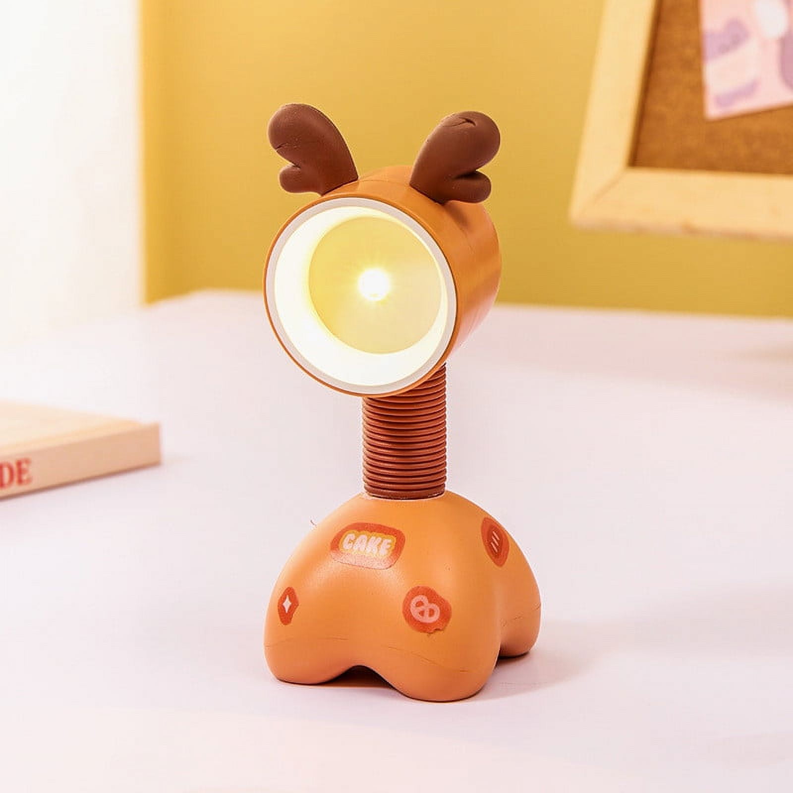 Lksixu Small LED Desk Lamp, Cute Reindeer Design Night Light with ...