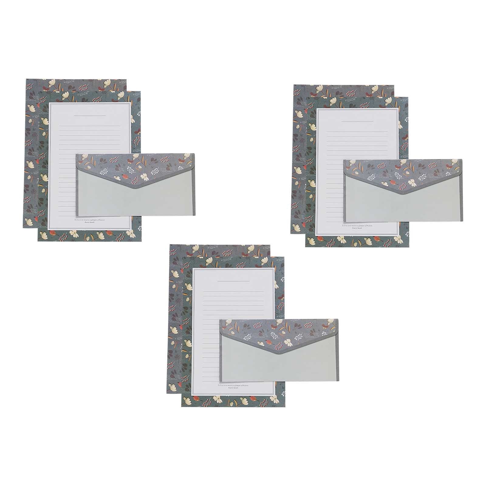 Lksixu Stationary Paper and Envelopes Set, 6 Sheets Lined Letter ...