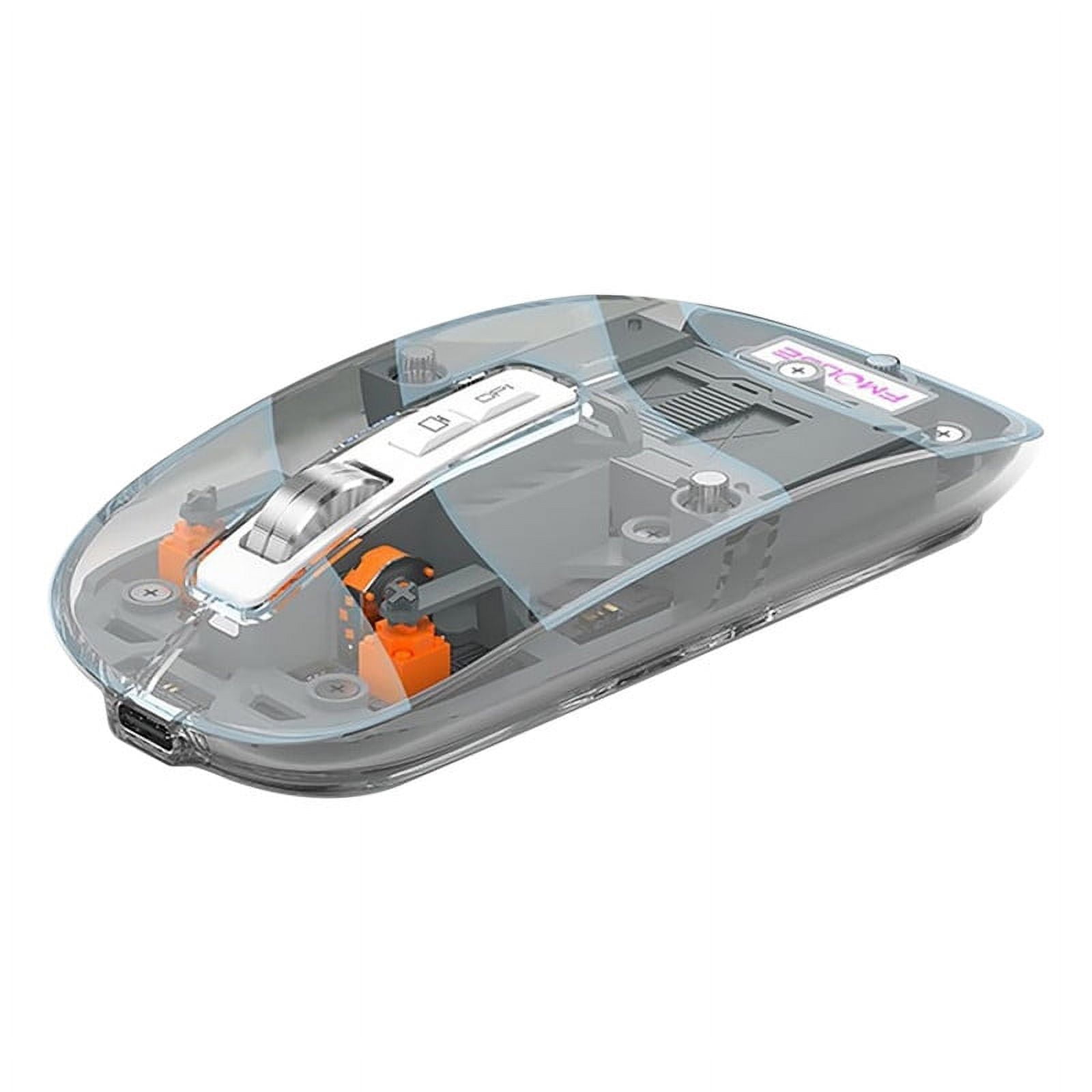 Lksixu Transparent Wireless Mouse, Bluetooth Mouse with 4 DPI ...