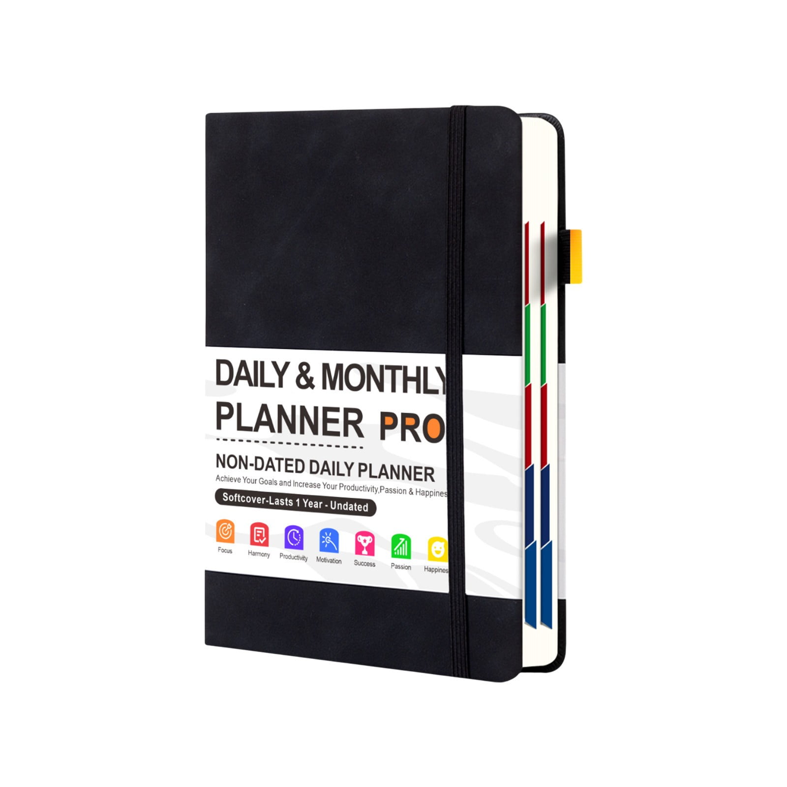 Lksixu Undated Planner, A5 Daily & Monthly Planner with Inner Pocket ...