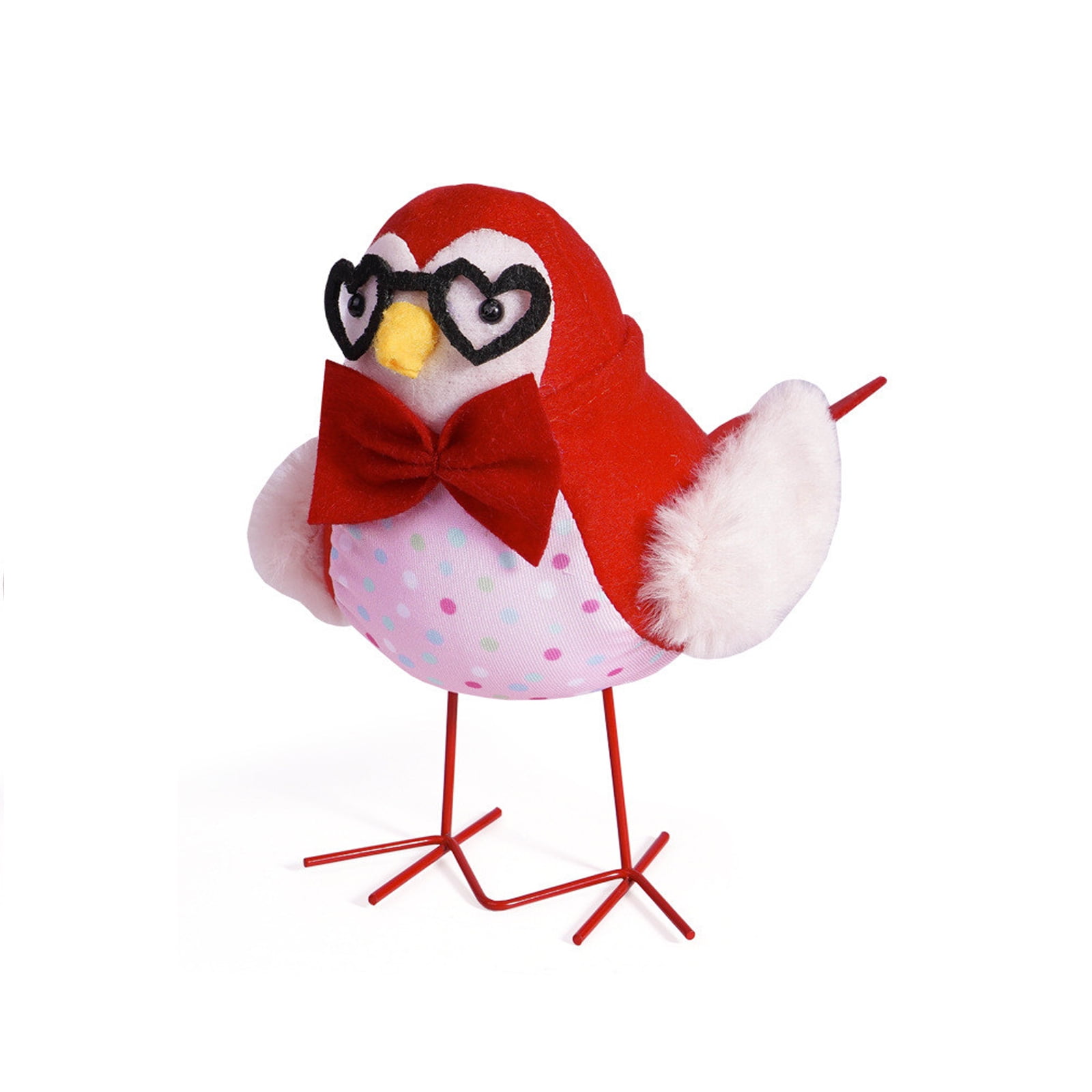 Lksixu Valentine Birds Ornaments, Valentine Decorations, 3D Red and ...