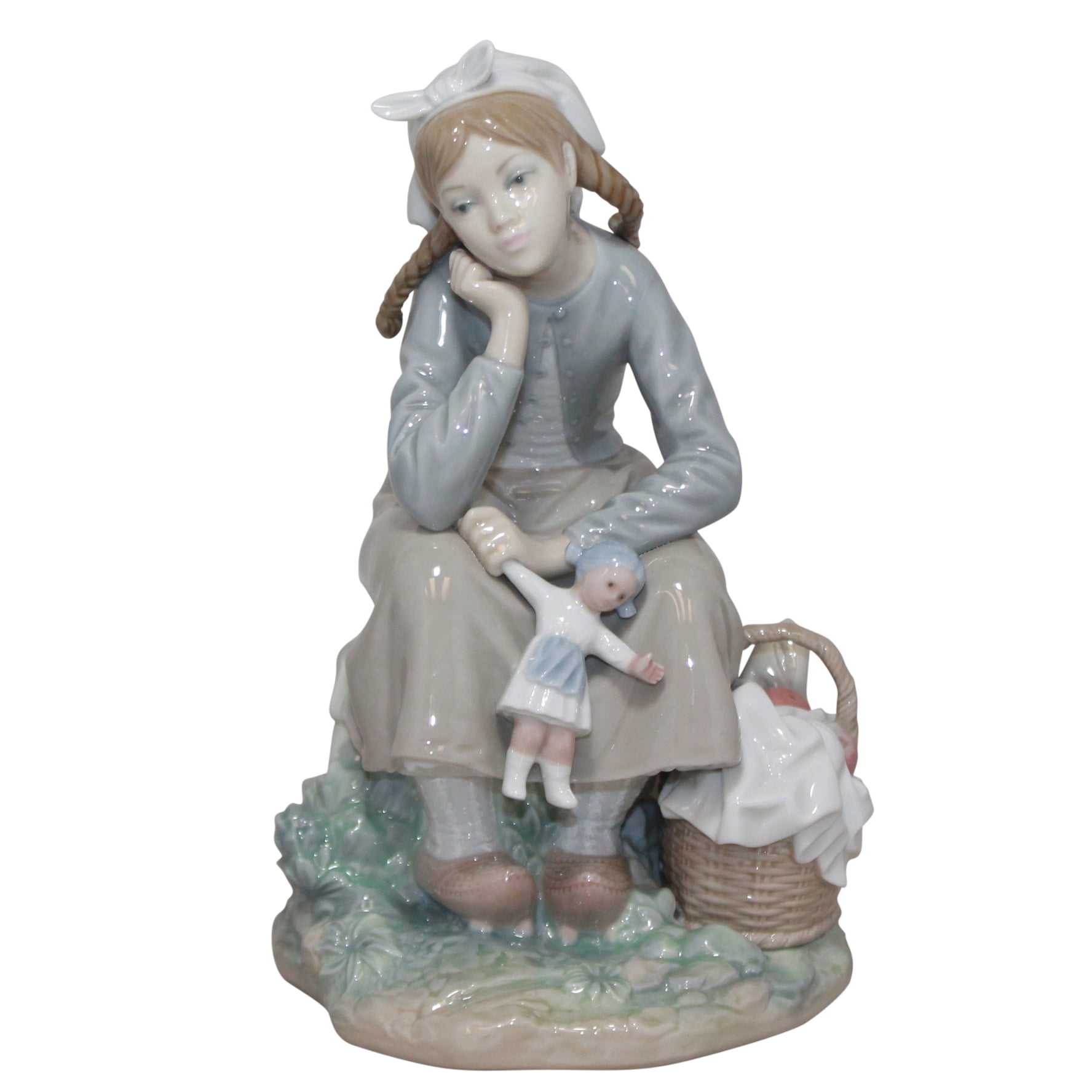 Lladro Figurine: 1211 Girl with Doll | No Box - Walmart.com