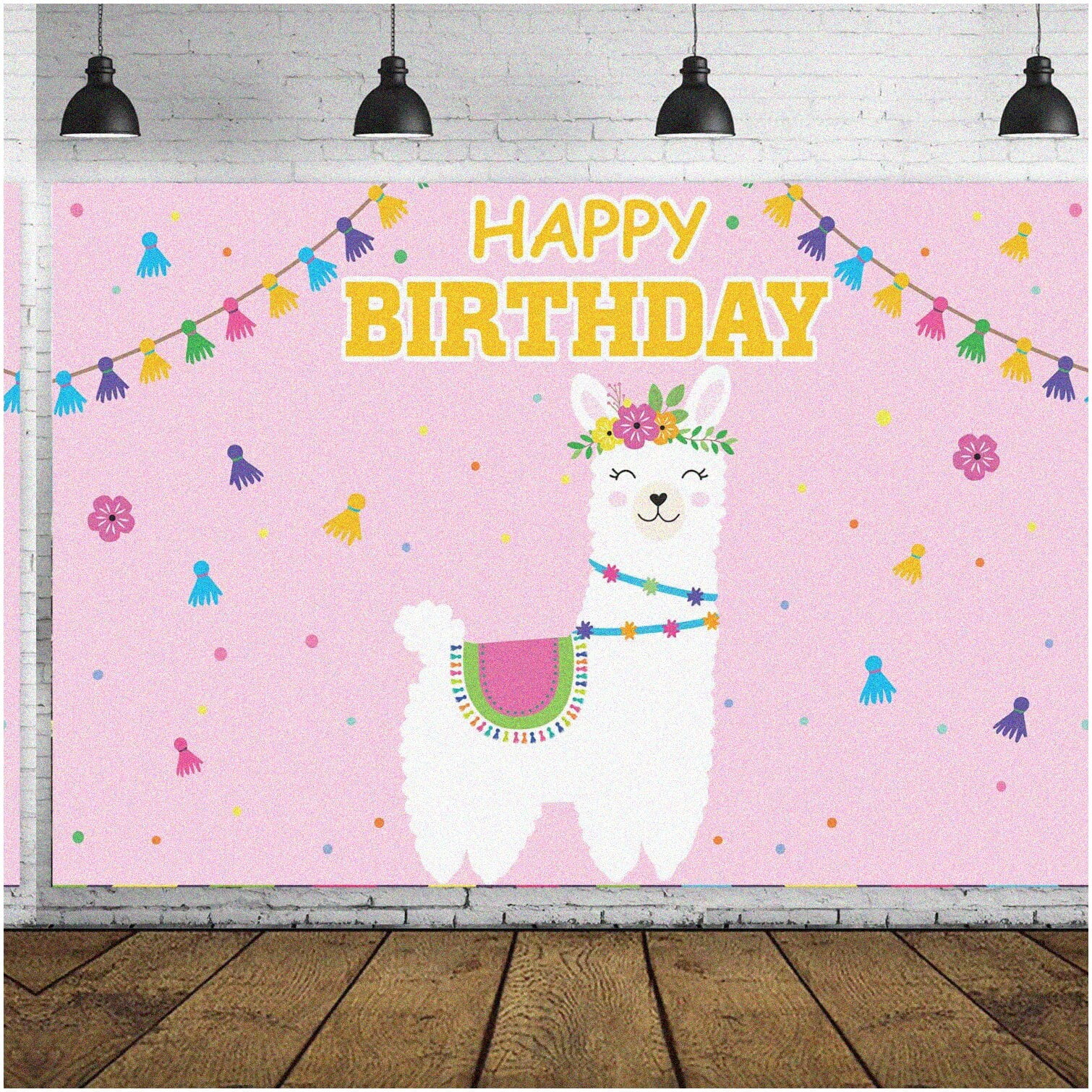 Llama Alpaca Fiesta Fun Party Pack - Vibrant Pink Banner, Backdrop ...