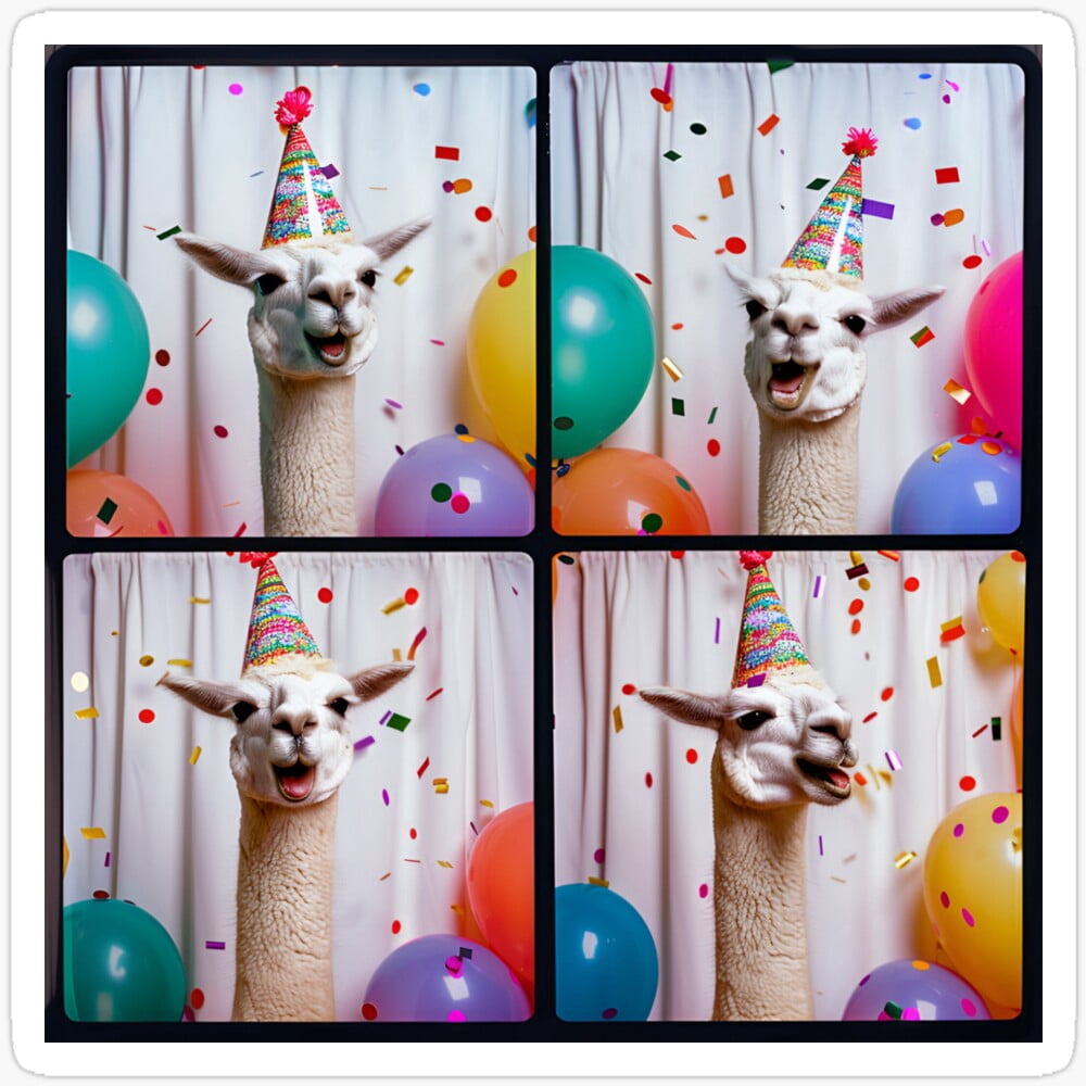 Llama Birthday Bash Adorable Llama In Party Hat For Llama Lovers ...