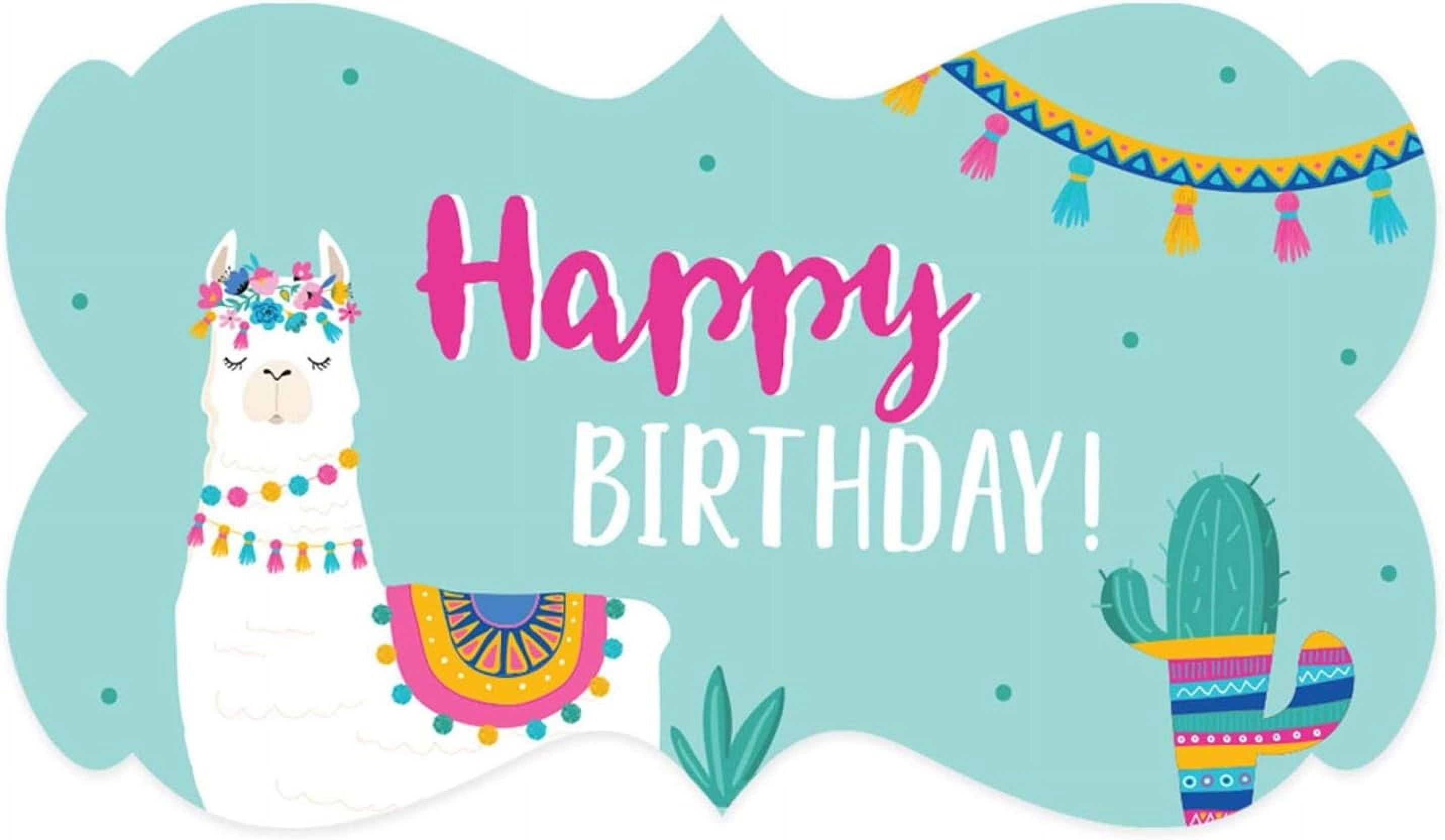 Llama Cactus Birthday Party, Fancy Frame Label Stickers, , 36-Pack ...
