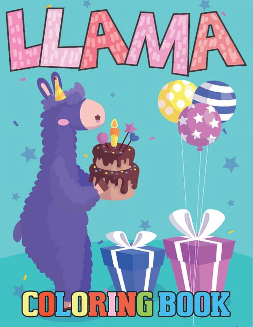 Llama Coloring Book : Cute Coloring Pages with Llamas and Alpacas for ...
