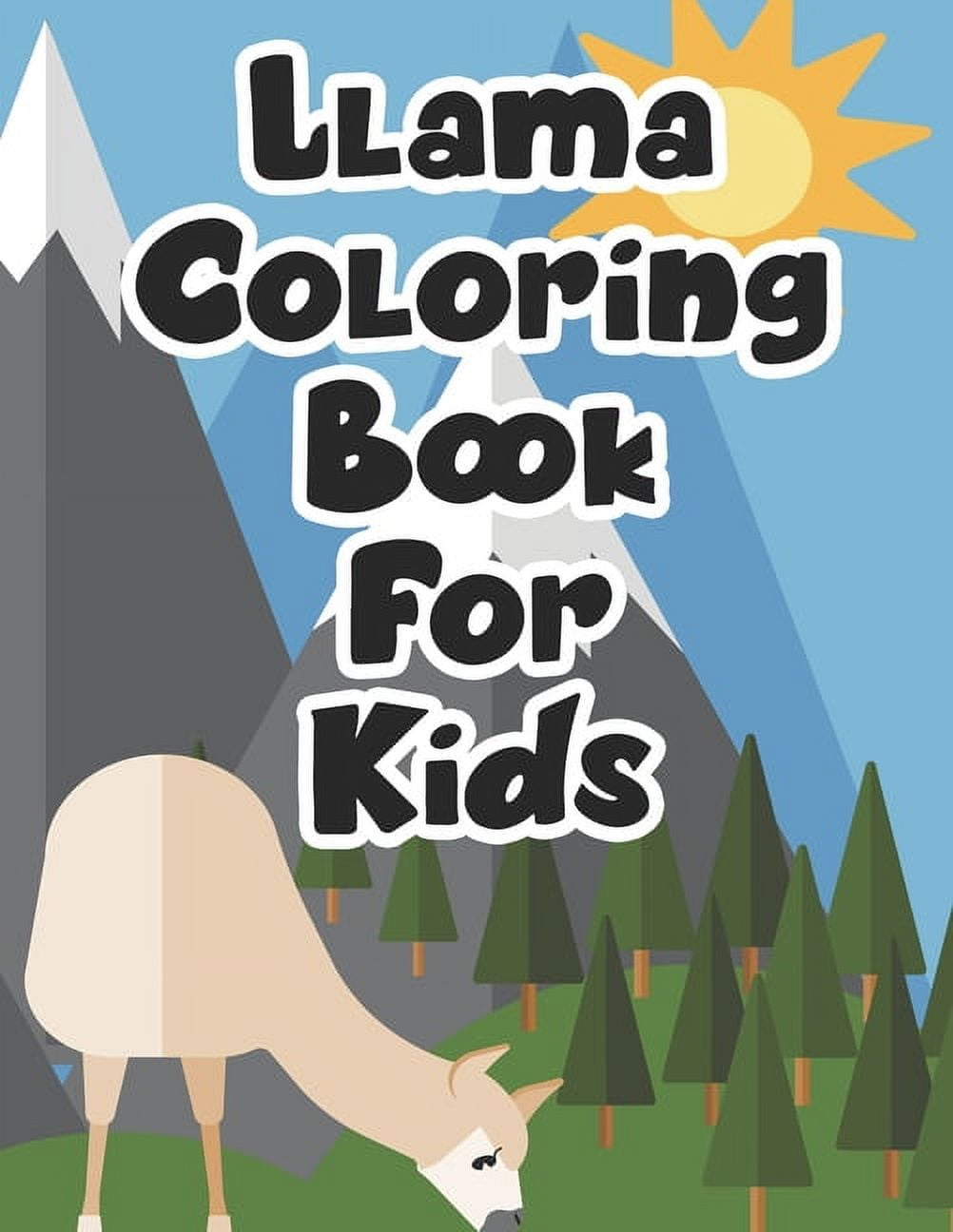 Llama Coloring Book For Kids: Children's Tracing And Coloring Pages ...