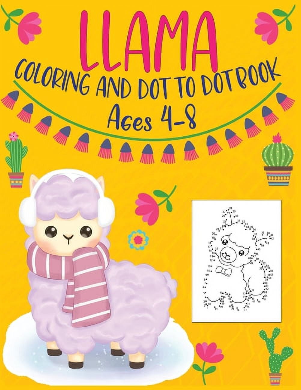 Llama Coloring and Dot to Dot Book Ages 4-8: Connect the dots and ...
