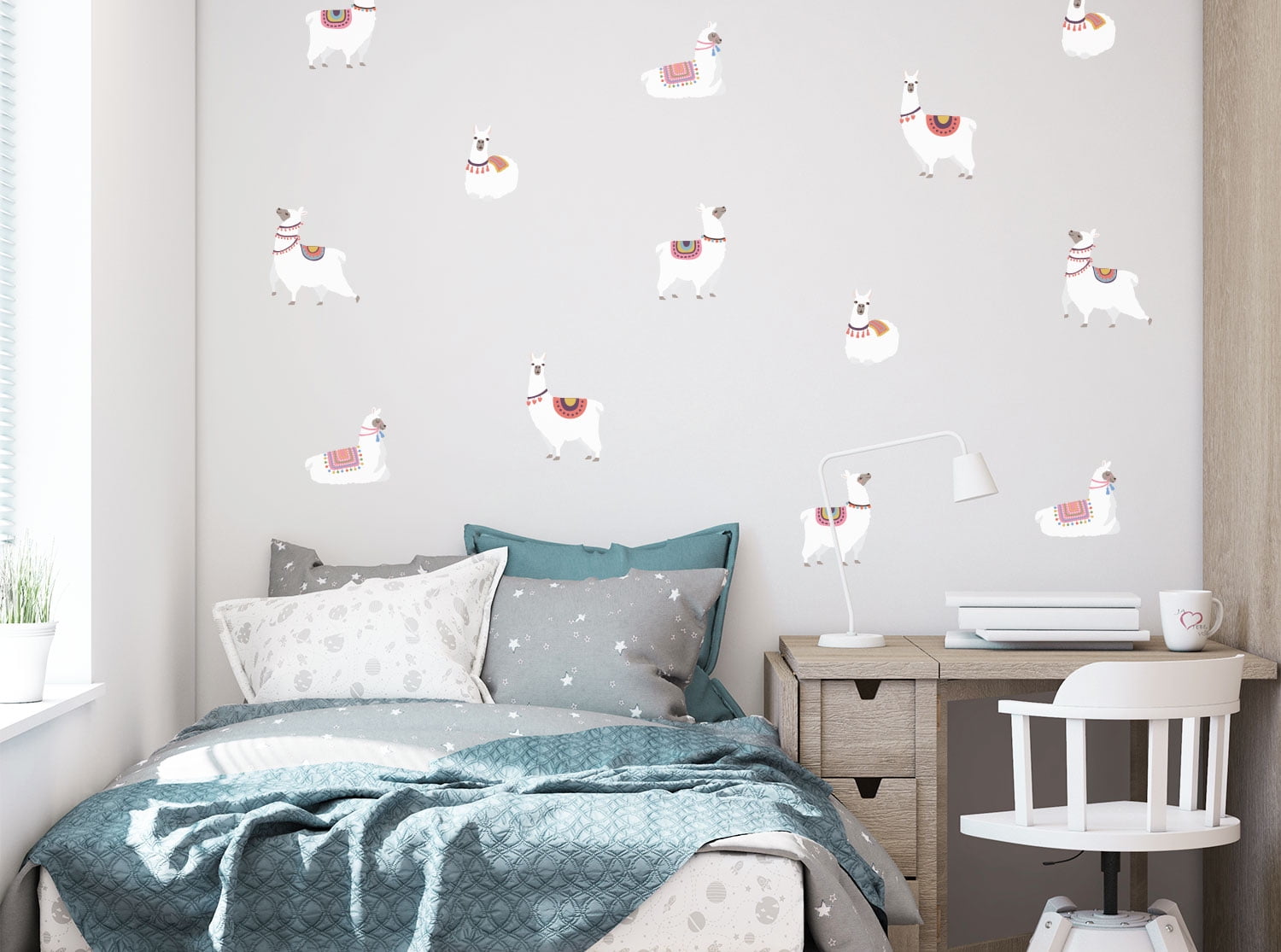 Llama Fabric Wall Decals - Set of 13 - Walmart.com