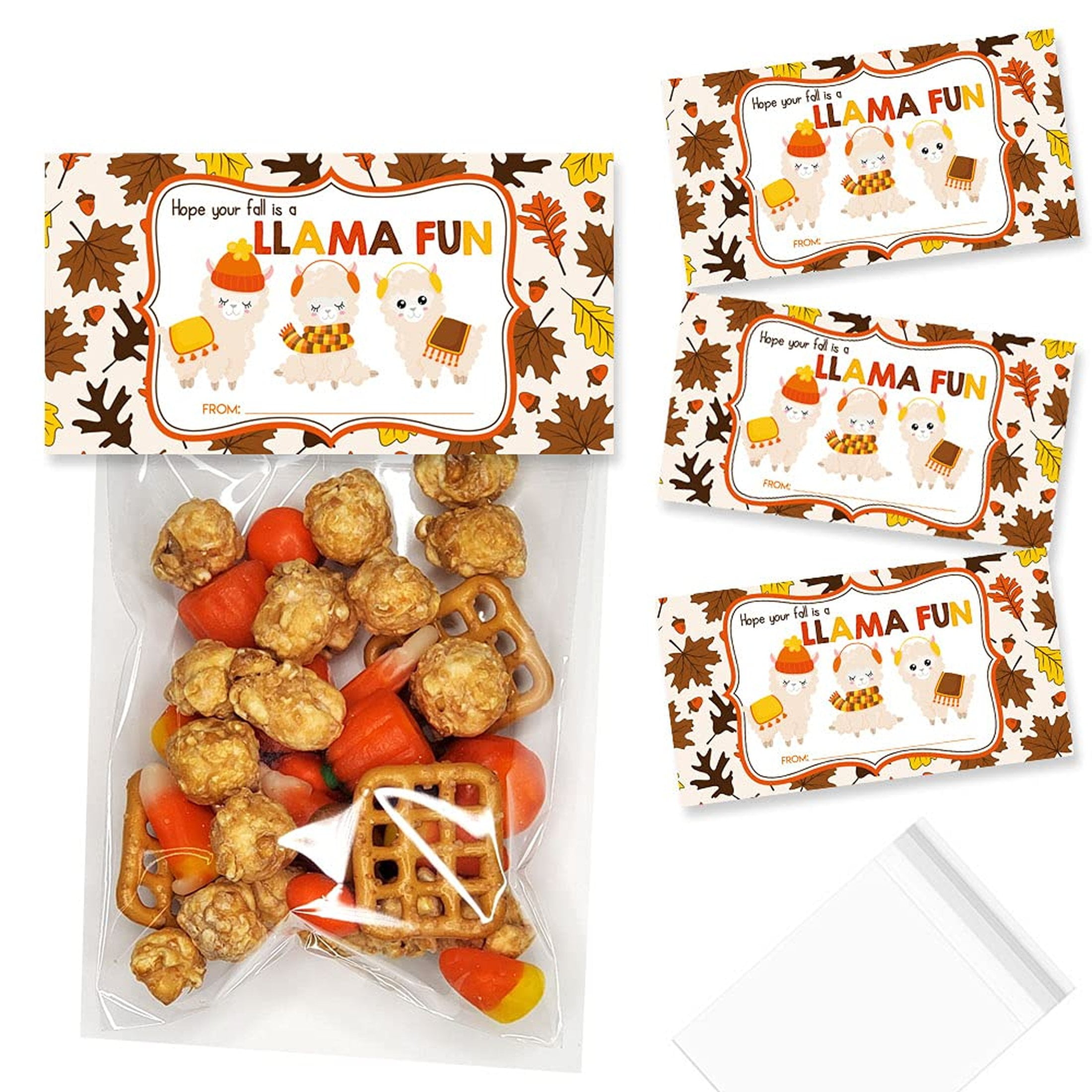 Llama Love Party Favor Toppers - Adorable Autumn-Themed Set of 20 Self ...
