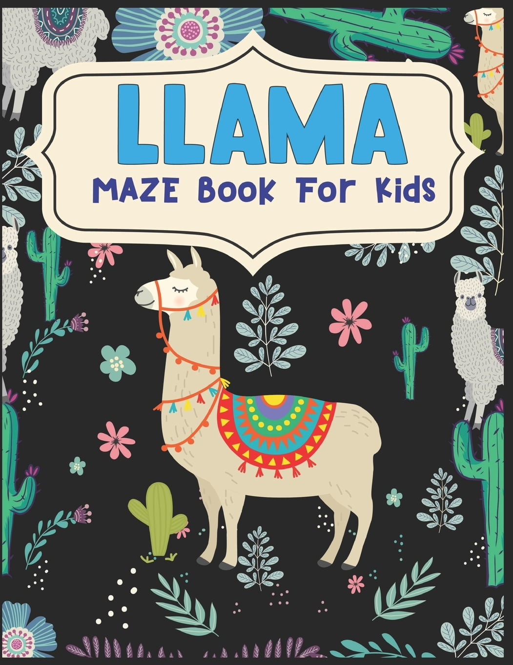 Llama MAZE Book For Kids : Maze Activity Book for Kids - Beautiful ...