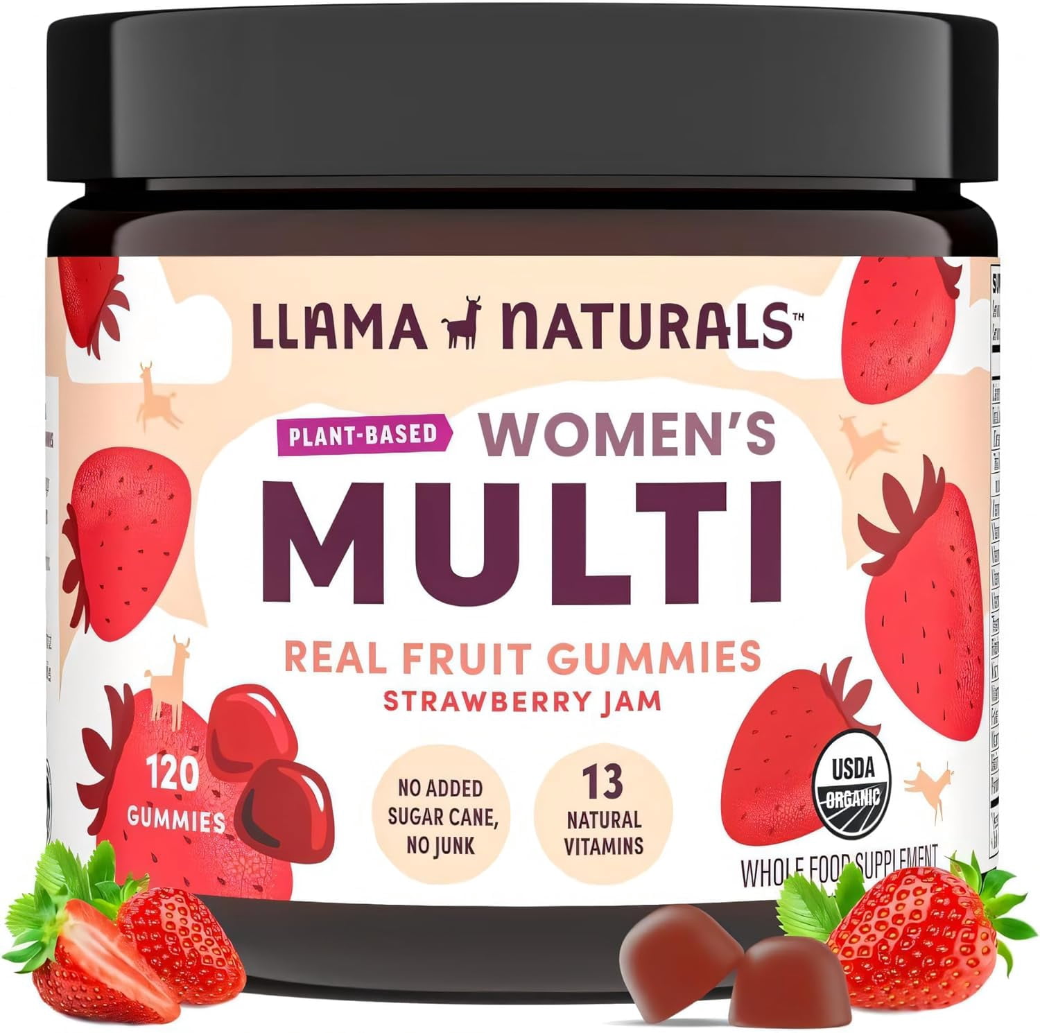 Llama Naturals, Multivitamin for Women, 120 Ct, Vegan Gummies - Walmart.com