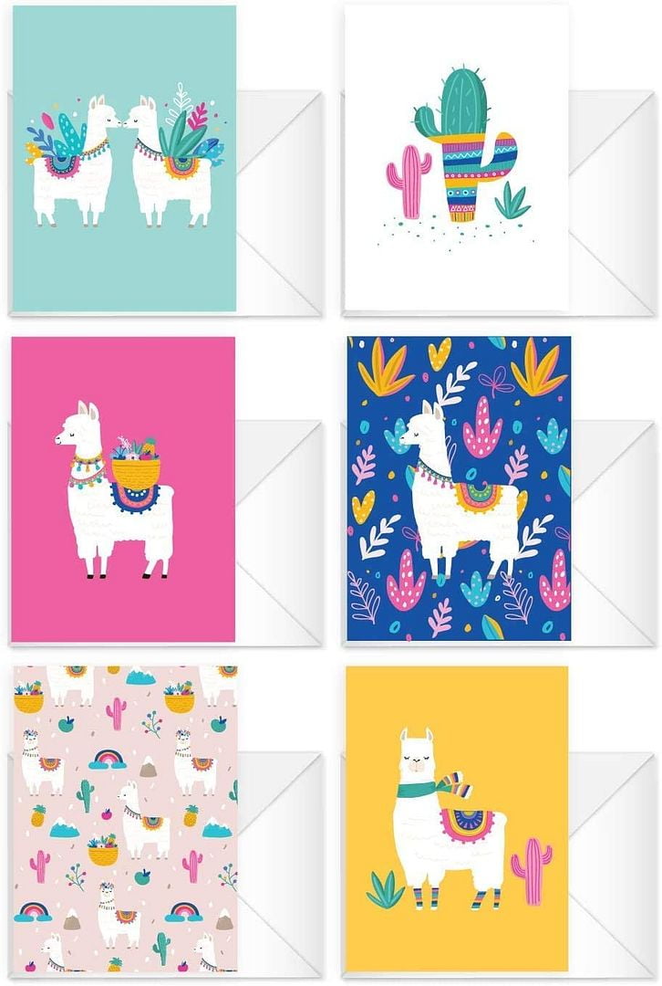 Llama Notecards / Alpaca Note Card Set / 24 Cards and Envelopes ...