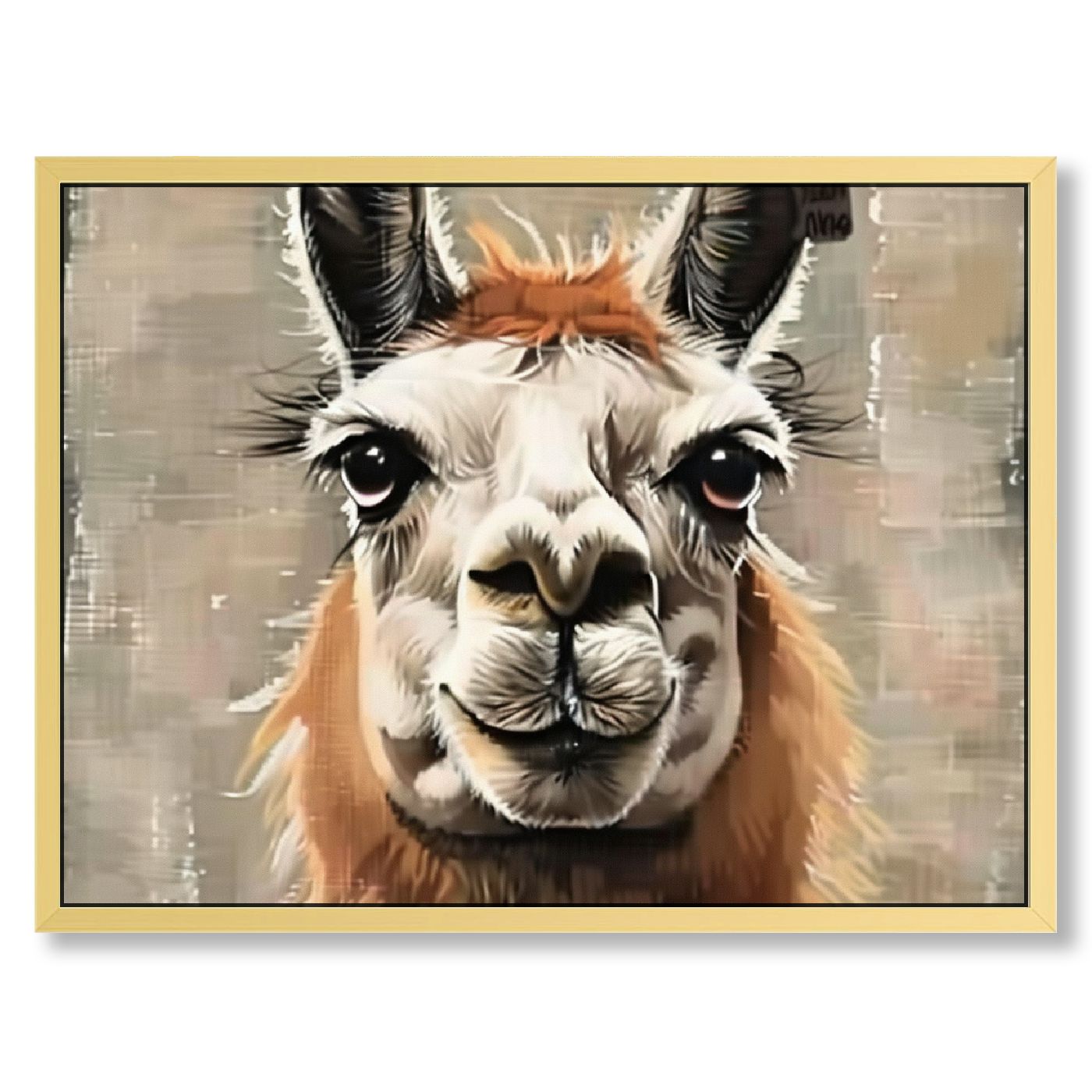 Llama Paintings Canvas Wall Art Cute Alpaca Canvas Art Vintage Animal ...