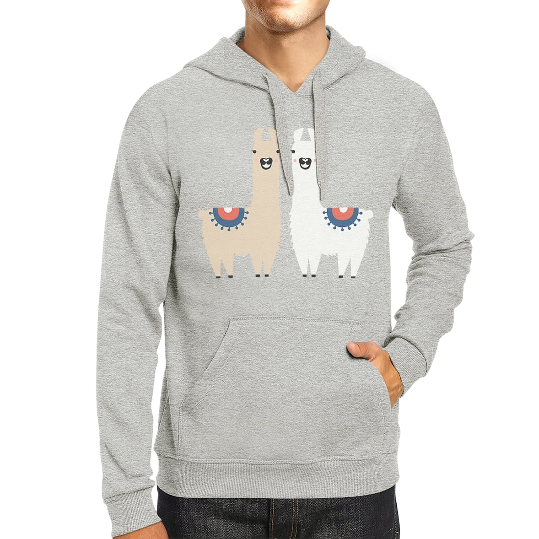 Llama Pattern Unisex Pullover Hoodie Christmas Outfit Holiday Gifts ...