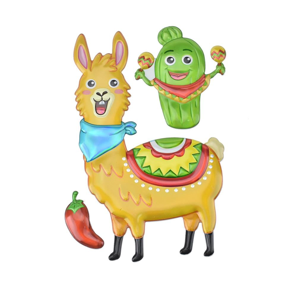 Llama Puffy 3D Pop-Up Wall Art Stickers, 3-Piece - Walmart.com