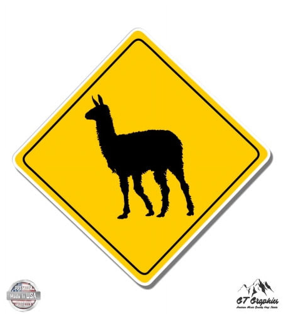 Llama Sign - 3" Vinyl Sticker - For Car Laptop I-Pad Phone Helmet Hard ...