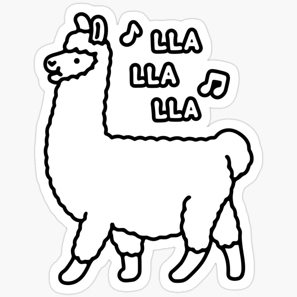 Llama Song Sticker Phone Decal Water Bottle Stickers Car Decals, Laptop ...