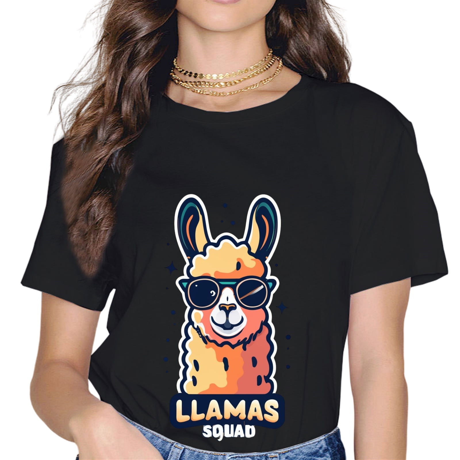 Llama Squad Funny Cute Llama Matching T-Shirt - Walmart.com