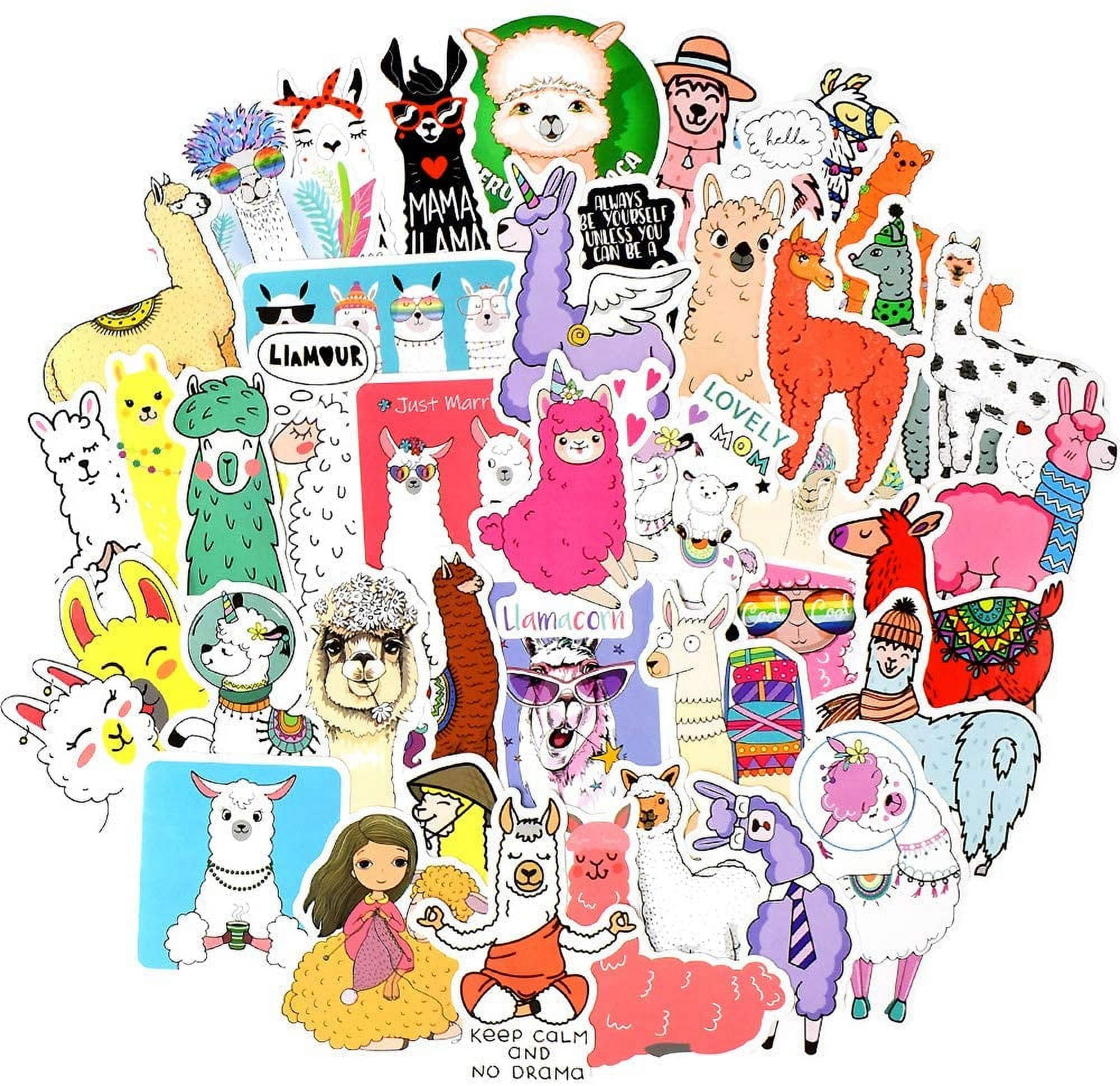 Llama Stickers for Kids Cute Llama Stickers for Water Bottles Girls ...