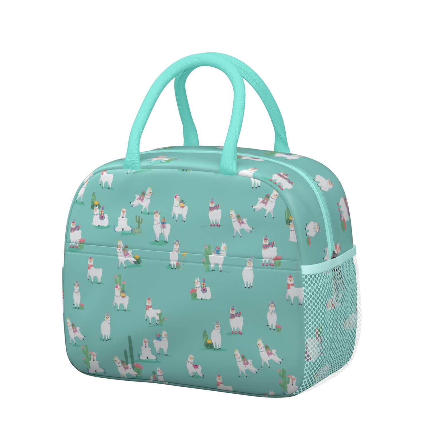 Llama Themed Waterproof Lunch Bag - Reusable Thermal Insulated Tote ...