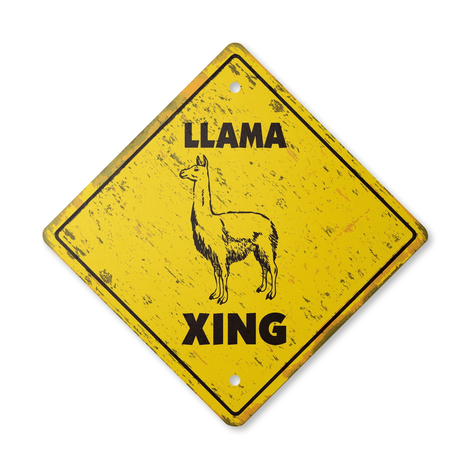Llama Vintage Crossing Sign Zone Xing | Indoor/Outdoor Plastic | 17 ...