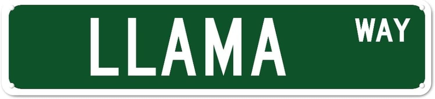 Llama WAY Vintage Signs Retro Tin Signs Art Plaque Aluminum Sign for ...
