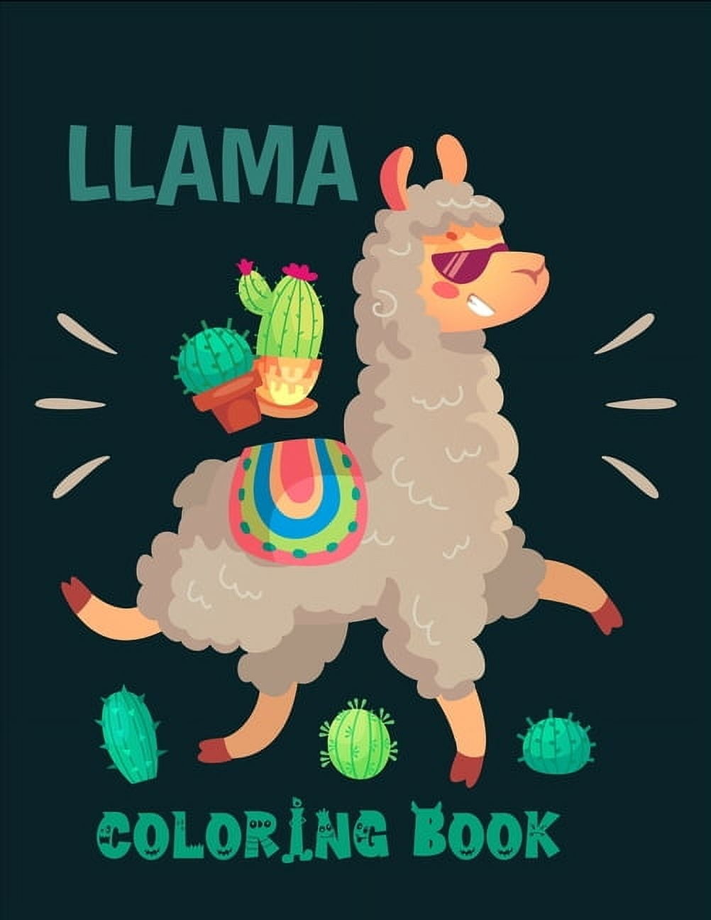 Llama coloring book : Cute and Fun Llama Coloring Book for Kids, Boys ...