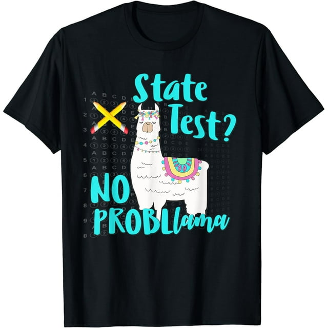 Llama funny motivational state test day tshirt for students - Walmart.com