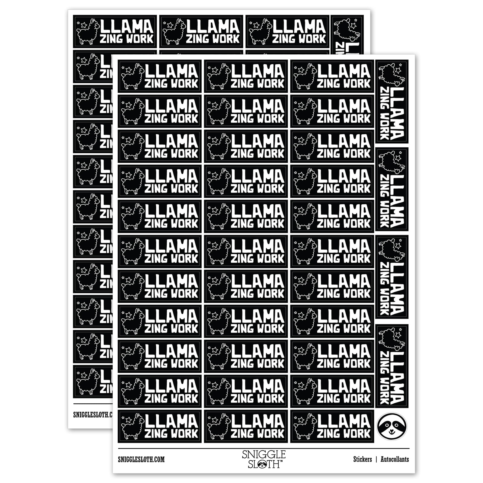 Llama-zing Amazing Work Teacher Student School Sticker Set - Black ...