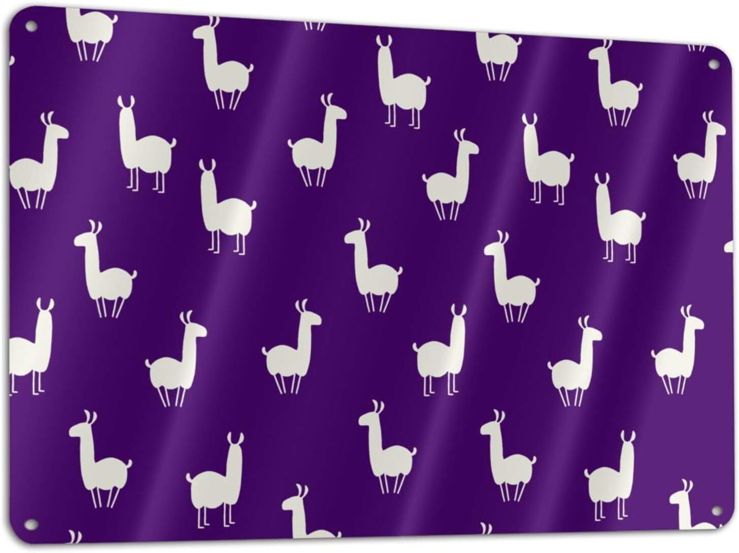 Llamas Small Purple Tin Signs Wall Decor for Bars,Restaurants,Cafes ...
