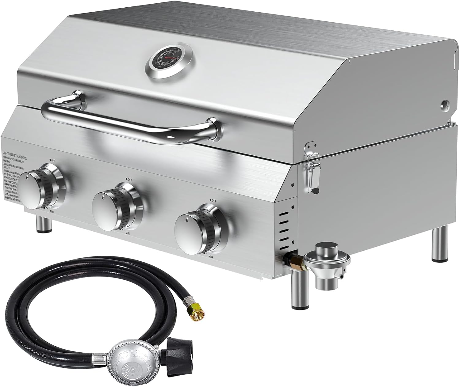 Llamaviva 3 Burner Gas BBQ Grill with Dual Fuel Adapter,22500 BTU ...