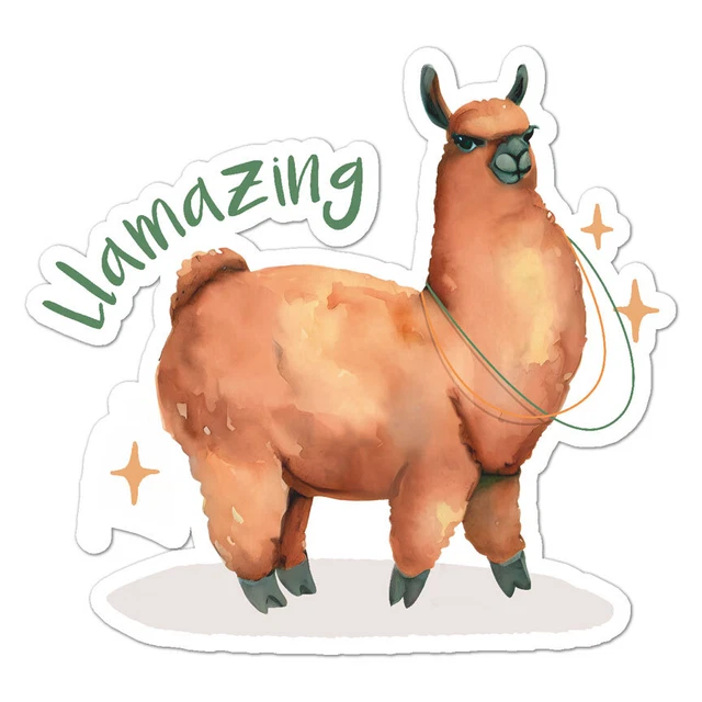 Llamazing Llama Sticker Indoor Outdoor Phone Decal Water Bottle ...